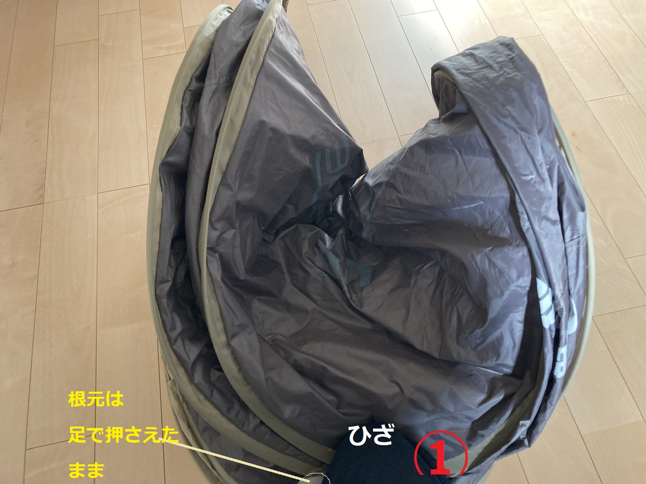 ポップアップテントのたたみ方のコツを、写真と図解で説明してみた（ワンタッチテント・サンシェードがたためない！という方へ） | 家のこと ...